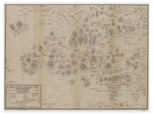 Hong Kong and Vicinity 1897 - Hurley - Hong Kong - OLD MAPS