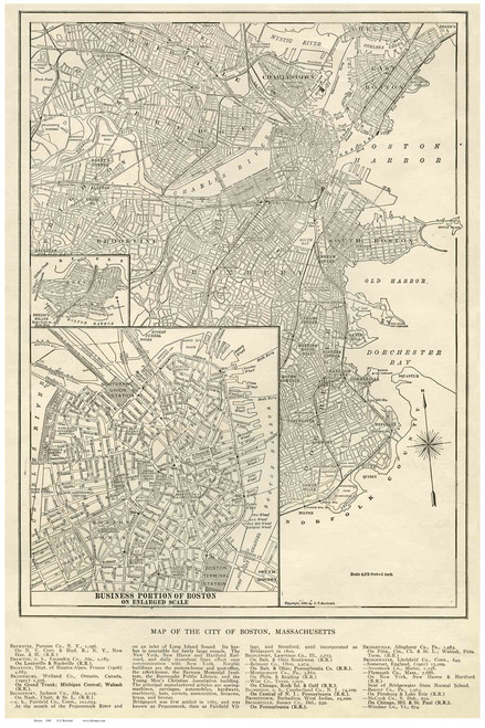 Boston 1905 - Rowland - OLD MAPS