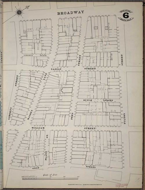 Manhattan, NY Fire Insurance 1894 Sheet 6SS V1 - Old Map Reprint - New ...