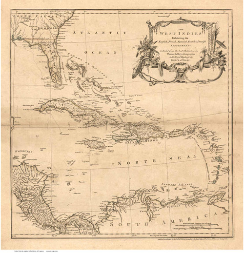 Caribbean 1760 - Jefferys - USA & Americas - OLD MAPS