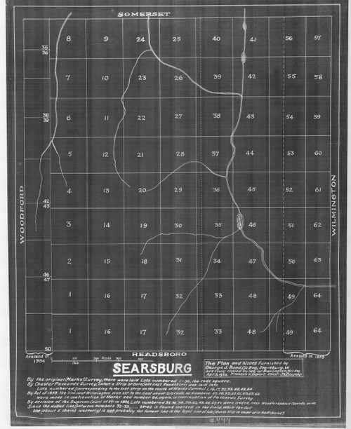 Searsburg 1 Lotting Vermont Town Dewart - OLD MAPS