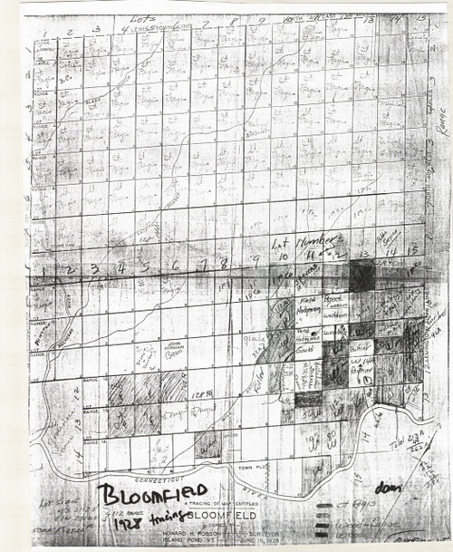 Bloomfield 1928 Lotting Vermont Town Forests Parks - OLD MAPS