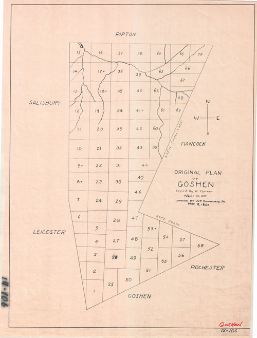 Goshen 82 Lotting Vermont Town VT State Archives - OLD MAPS