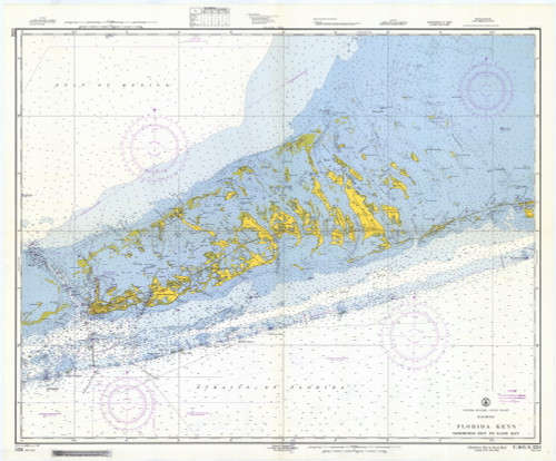Florida Key Sombrero Key to Sand Key 1958 80000 AT Chart 11442 (1251 ...