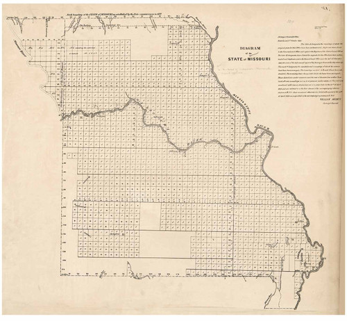 Diagram of the State of Missouri, 1839 - Old Map Reprint - 1843 USA ...