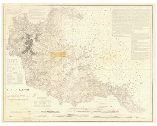 Boston Harbor 1867 - Old Map Nautical Chart AC Harbors 337 ...