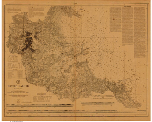 Boston Harbor 1884 - Old Map Nautical Chart AC Harbors 337 ...