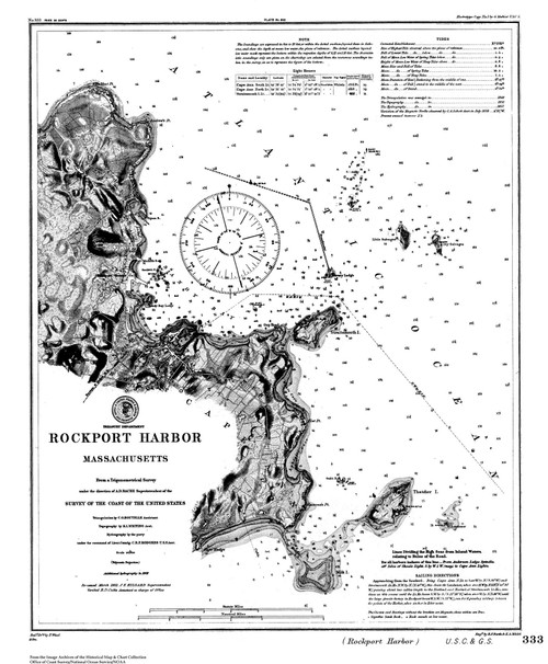 Rockport Harbor 1902 - Old Map Nautical Chart AC Harbors 1 333 ...