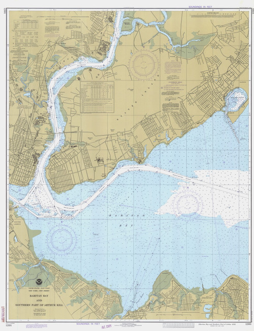 Raritan Bay and Southern Part of Arthur Kill 1981 - Old Map Nautical ...