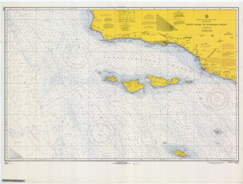 Point Dume to Purisma Point 1967 Nautical Map Reprint 5202 California ...