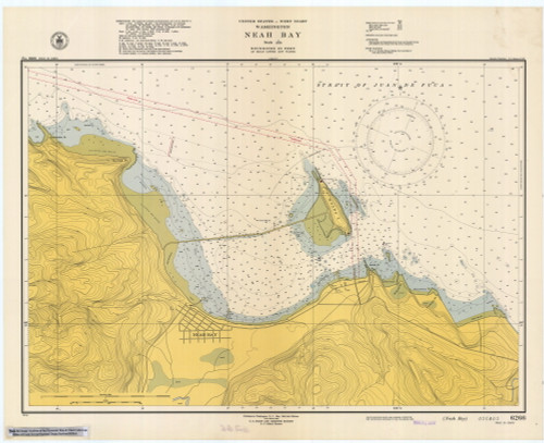 Neah Bay 1948 Pacific Coast Harbor Chart 6266 Washington - OLD MAPS