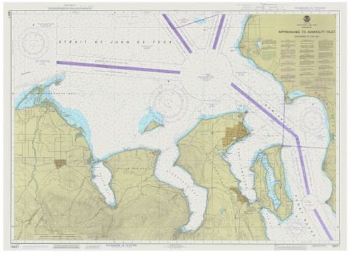 Approaches to Admiralty Inlet 1985 - Old Map Nautical Chart PC Harbors ...
