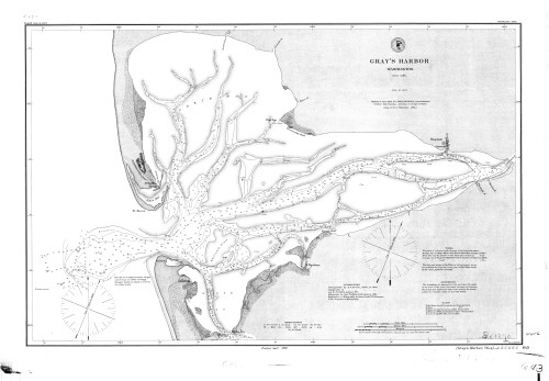 Gray's Harbor 1890 A - Old Map Nautical Chart PC Harbors 6195 ...
