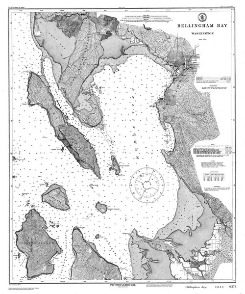 Bellingham Bay 1916 - Old Map Nautical Chart PC Harbors 6378 ...