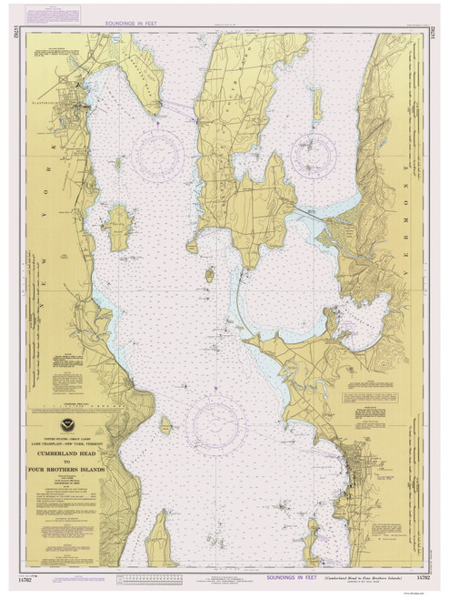 Lake Champlain, Sheet 2 - 1983 Nautical Chart - OLD MAPS