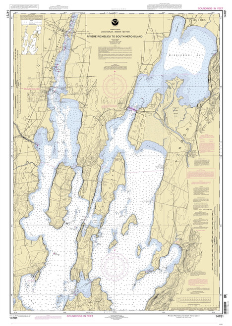 Lake Champlain, Sheet 1 - 2004 Nautical Chart - OLD MAPS