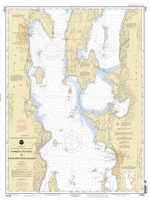 Lake Champlain, Sheet 2 - 2006 Nautical Chart - OLD MAPS