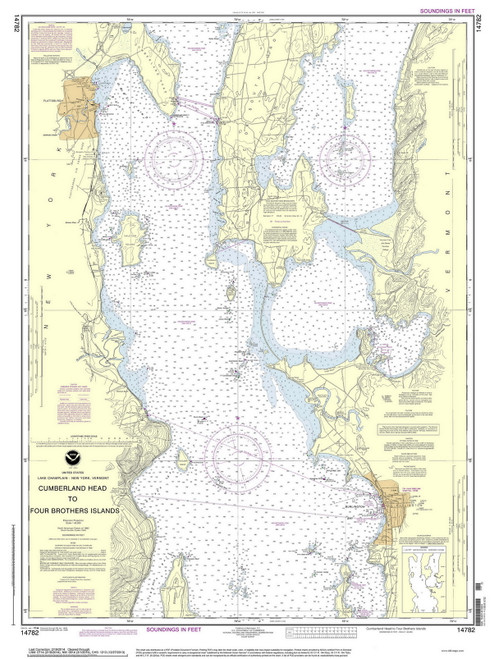 Lake Champlain, Sheet 2 - 2013 Nautical Chart - OLD MAPS