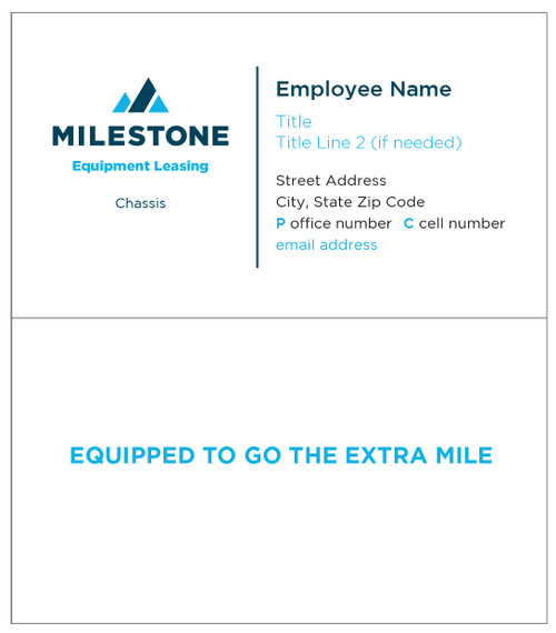 BUSINESS CARDS - Milestone