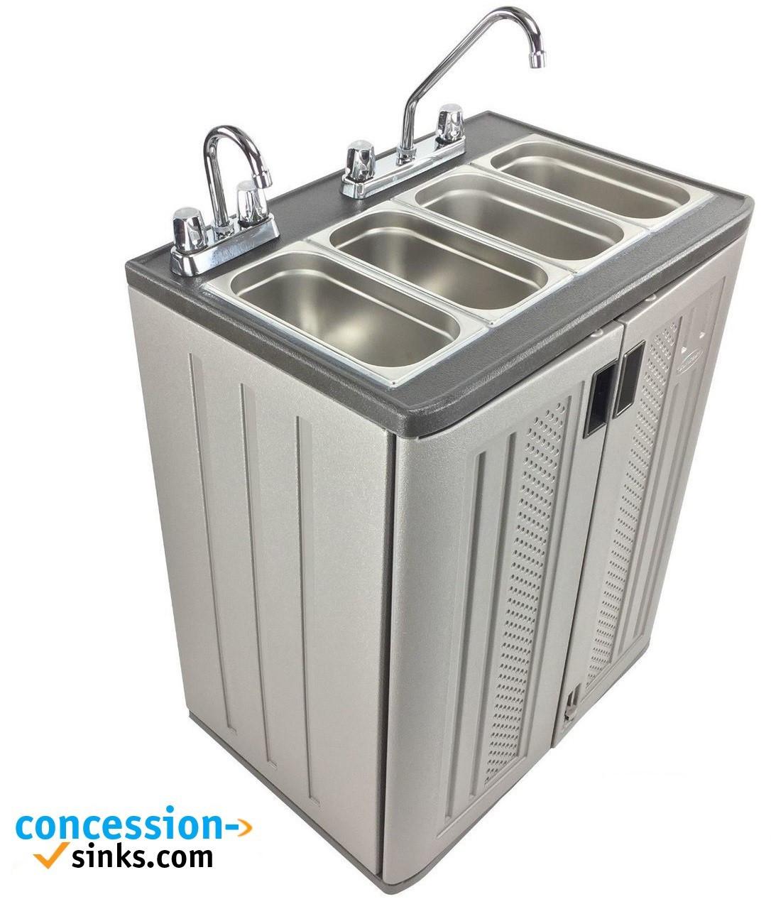 Commercial Portable self contained 4 compartment concession sink