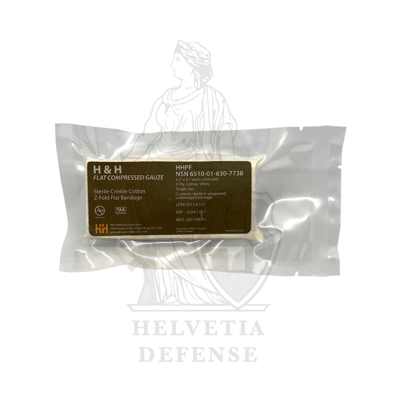 MEDLIFE H&H Flat Compressed Gauze - Vacuum-Packed Cotton Gauze for ...