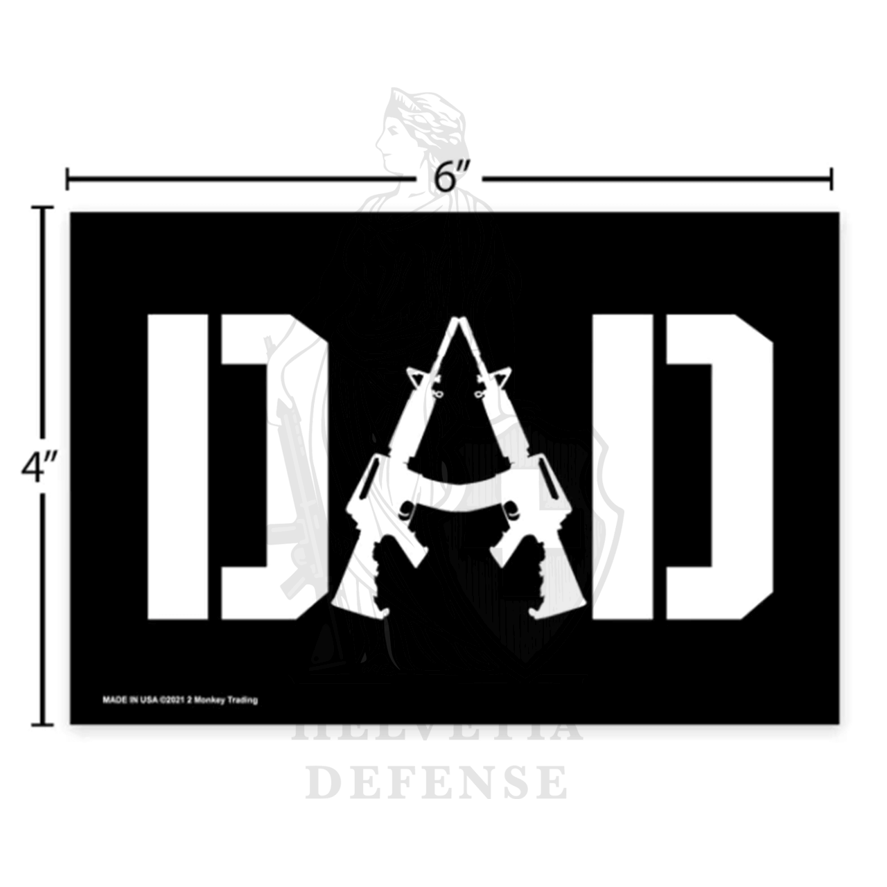 LUCKY SHOT Dad Guns - Rectangle Magnet