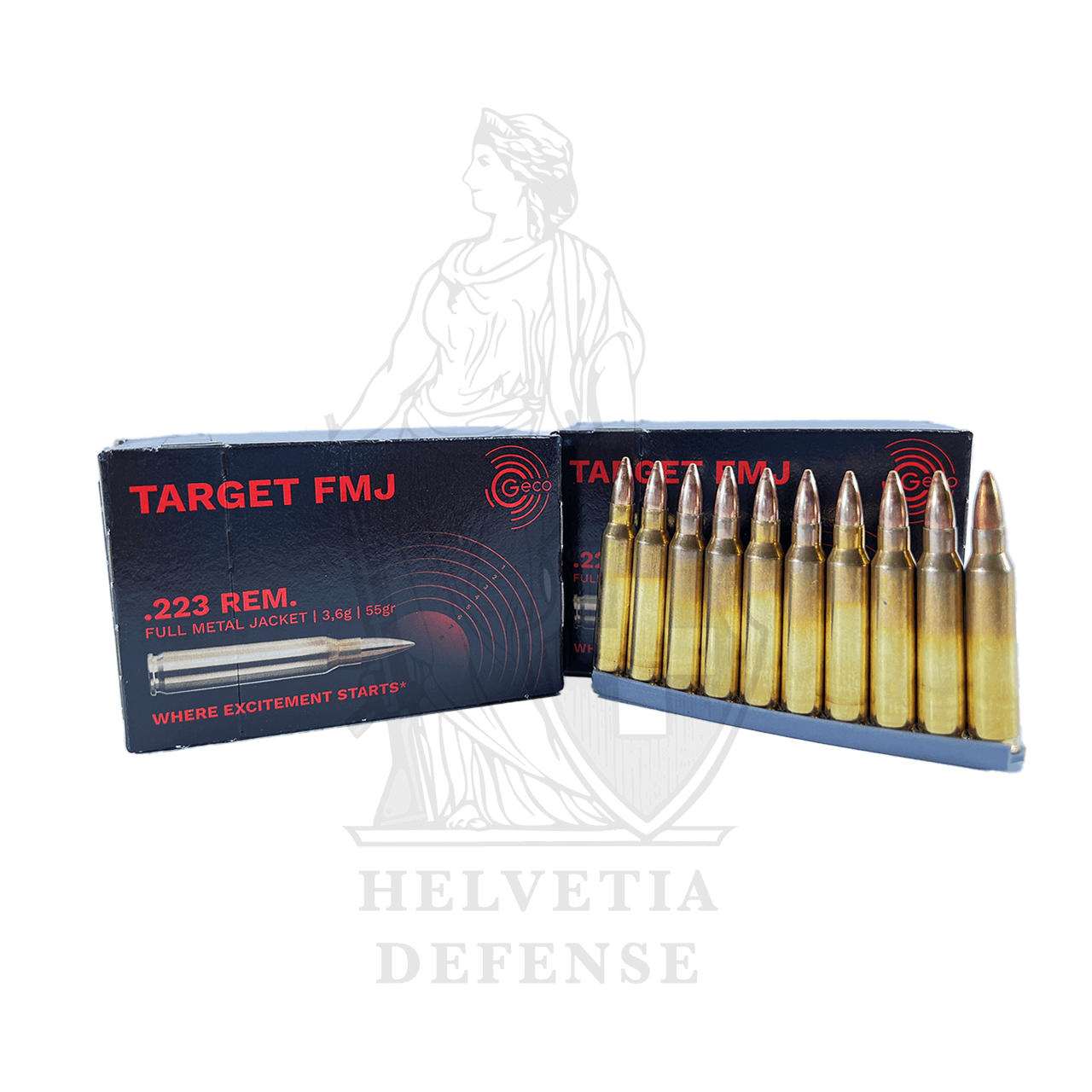 GECO .223 Rem. TARGET FMJ 3.6g/55gr: Enhance Your Shooting Precision