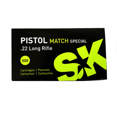 Ammunition SK 22LR Pistol Match Special - 500 Rounds for Precision Shooting