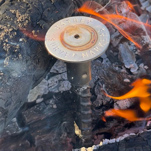 survey markers rebar caps plastic or stainless