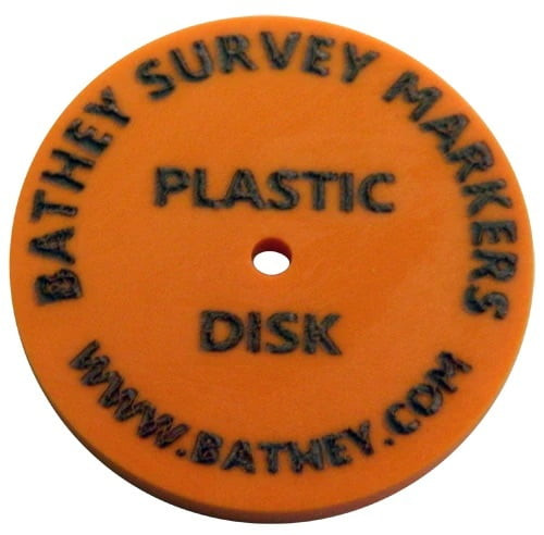 Plastic disc survey marker
