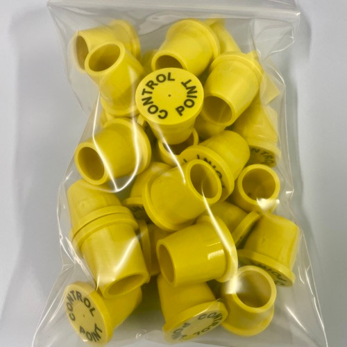 1/2" or 5/8" Plastic Rebar Cap - control point Marker Pack 25