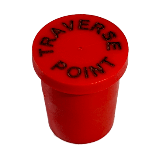 1/2" Plastic rebar cap survey markers