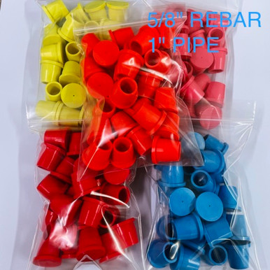 5/8" Plastic Rebar Cap - Plain Marker Pack 25