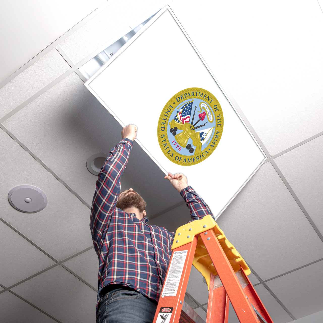 Military Army Fluorescent Light Shade - Drop In Light Covers