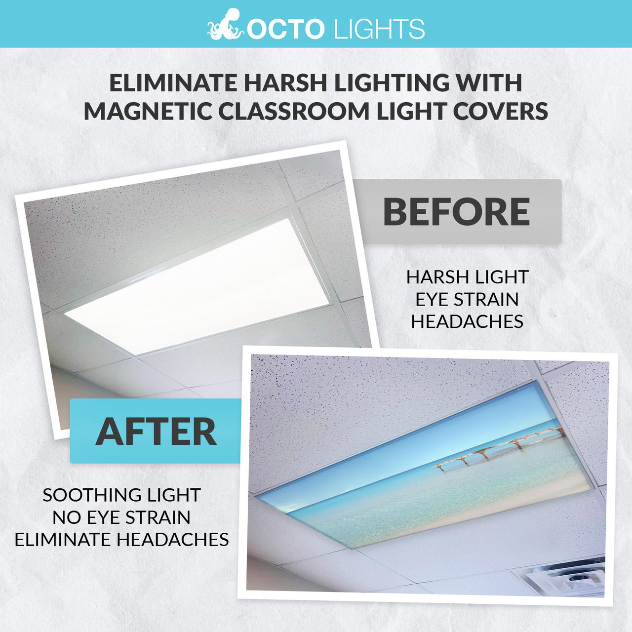 Beach Magnetic Light Filter Filter Harsh Lighting With Beach Themed