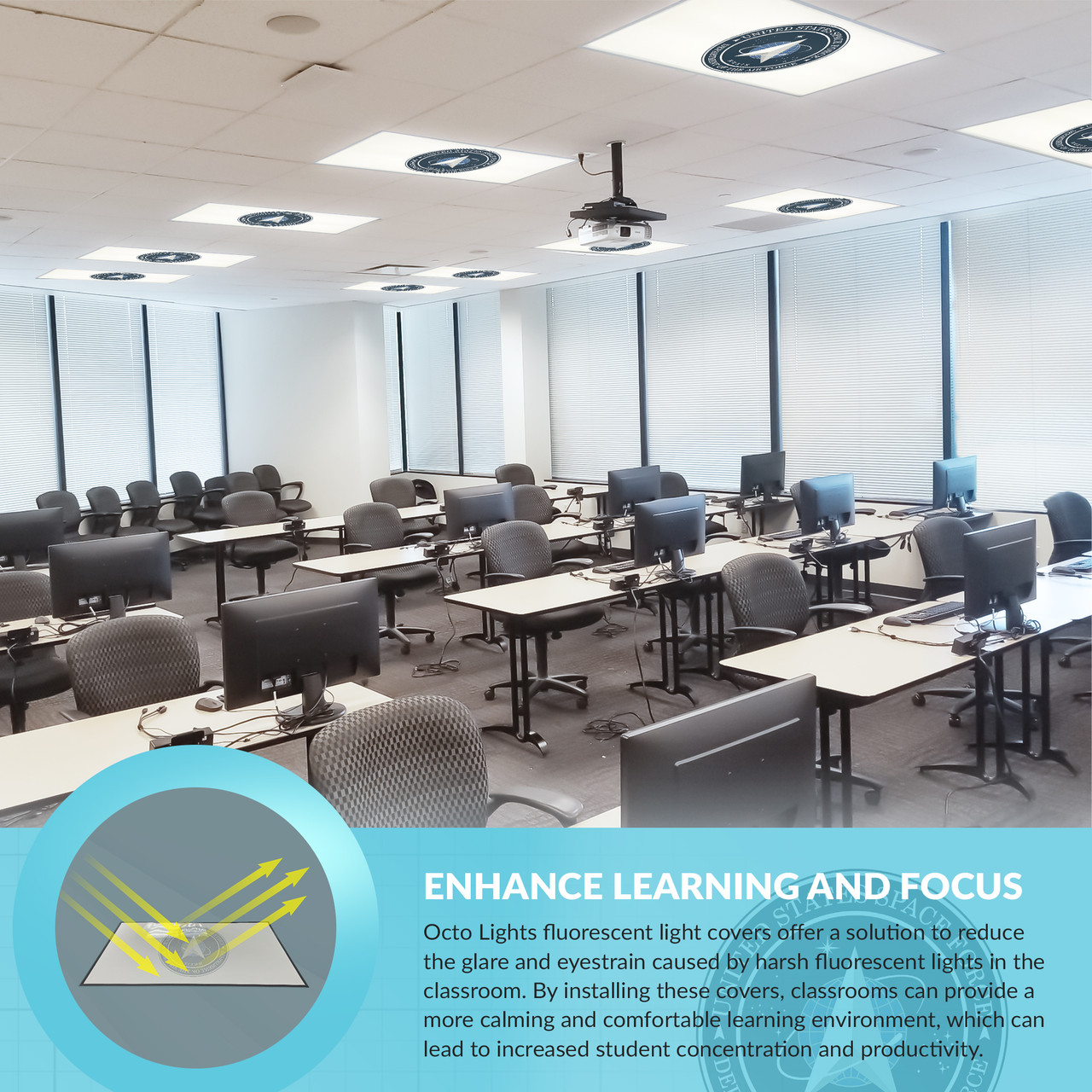 Space Force Magnetic Light Cover – Glare Reduction, Easy Installation ...