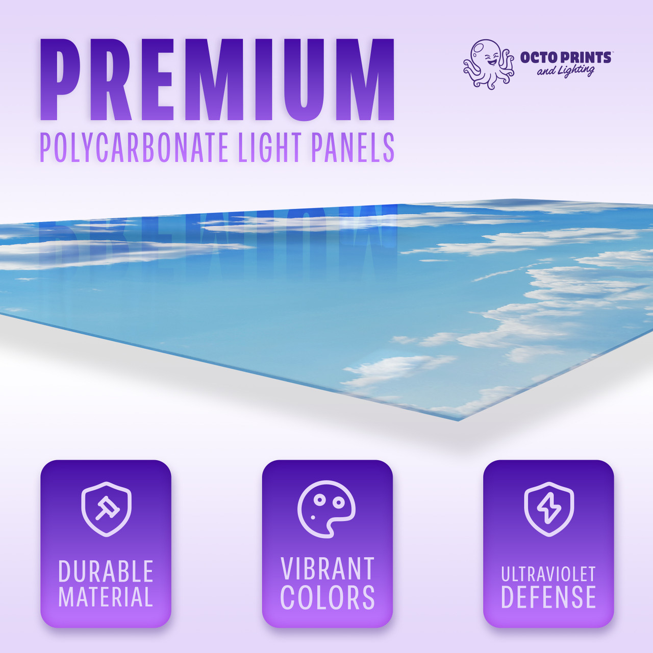 Premium Polycarbonate Light Diffuser Panel | Decorative Cloud Design