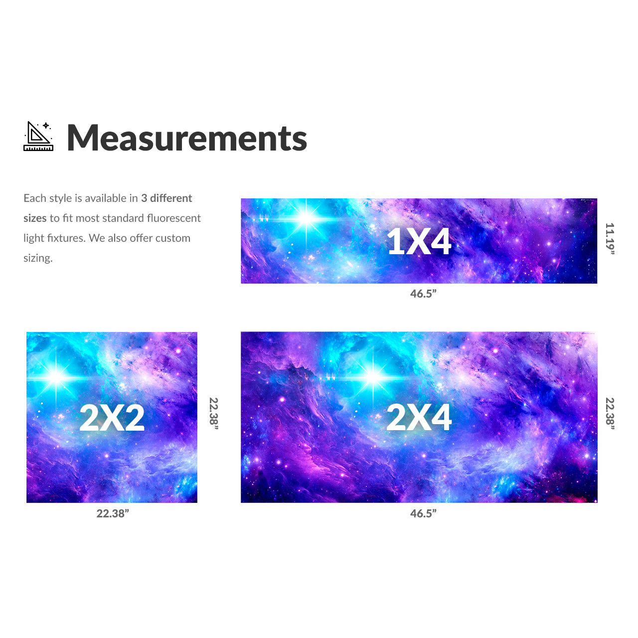 Astronomy Fluorescent Light Covers | Space Decorative Ceiling Panel For ...