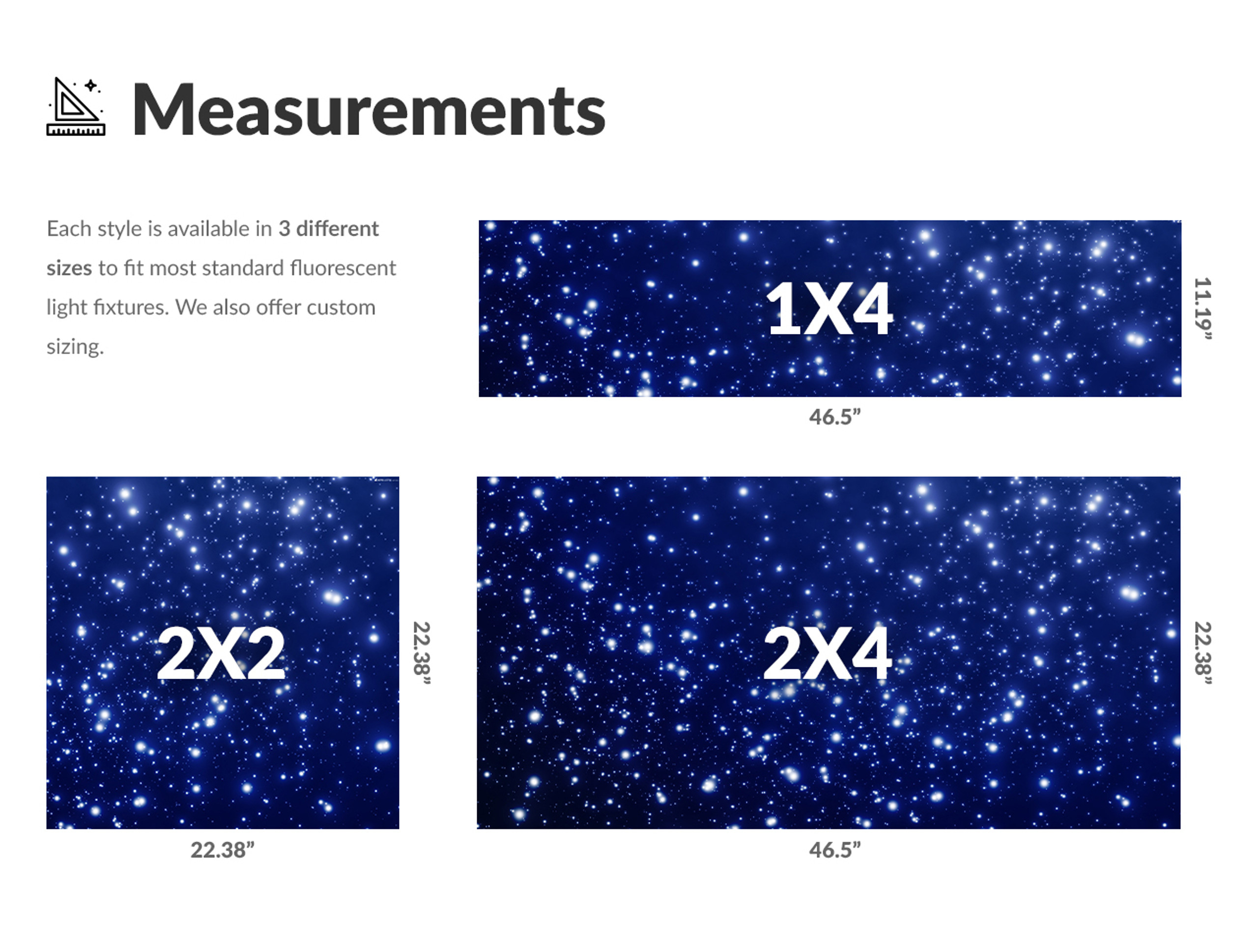 Astronomy Fluorescent Light Covers Space Decorative Ceiling Panel For