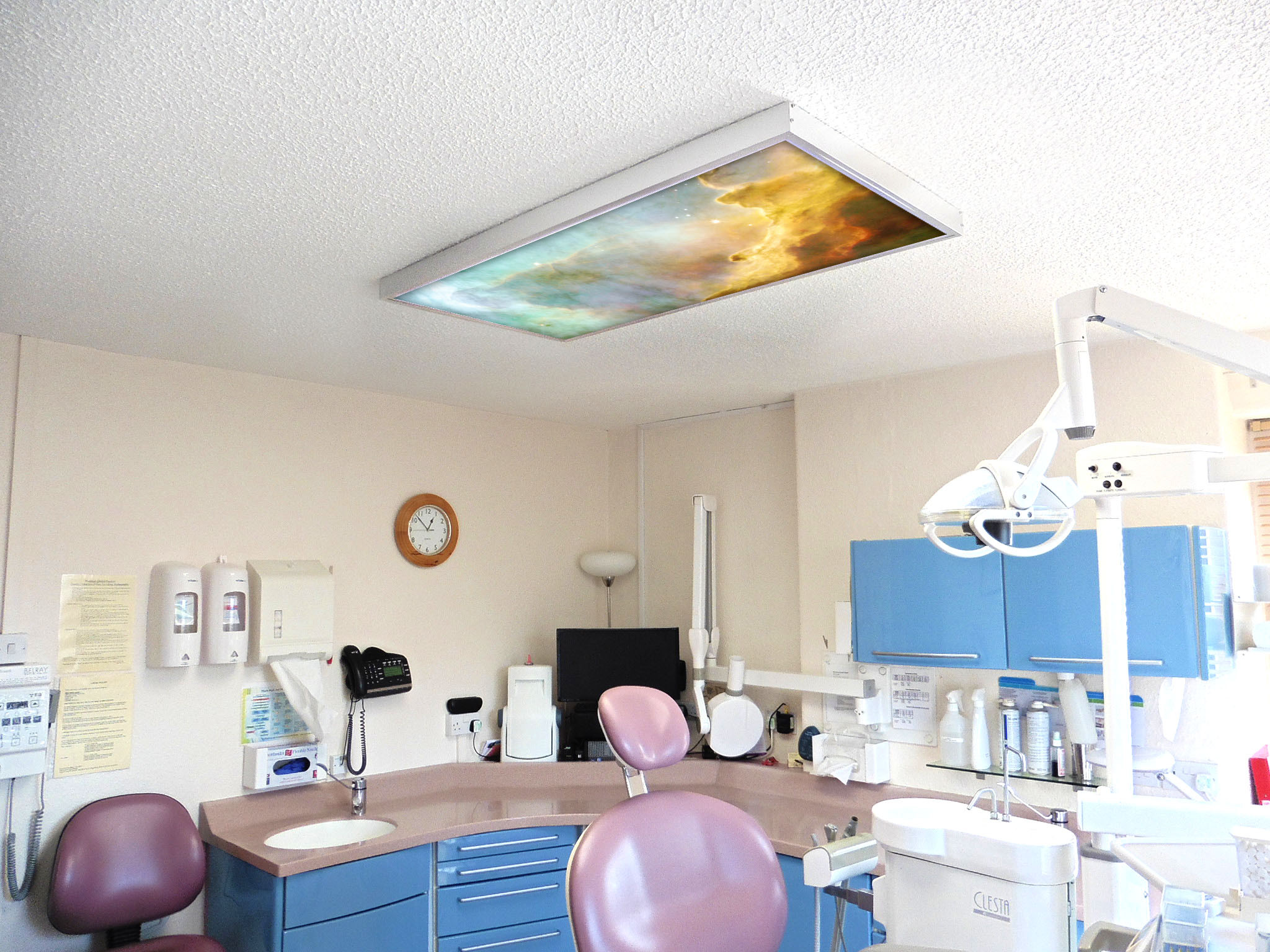 Outer Space Decorative Fluorescent Light Panel Cover