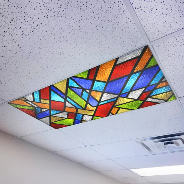 Revamp Your Lighting with Stained Glass Magnetic Fluorescent Light Shades