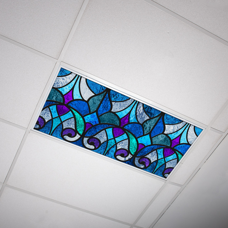 Transform Your Ceiling with Magnetic Light Panels Featuring Stained ...