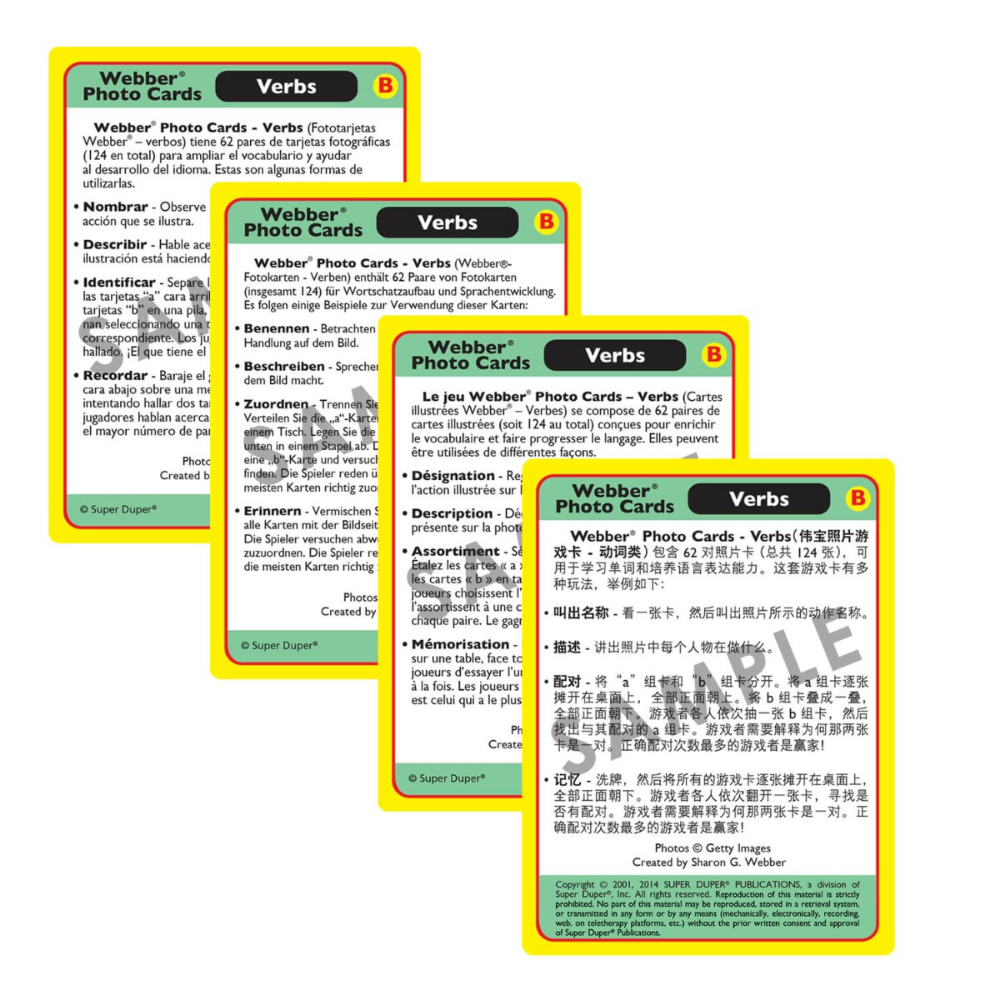 Photo Cards: Verbs | National Autism Resouces