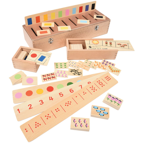Wooden Sorting Set for Kids – 73-Piece Math & Color Learning Toy for ...