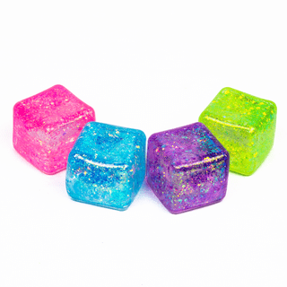 Squish Cube Sensory Fidget Toy | ASTM-Tested Glitter Gel Silicone | Non ...