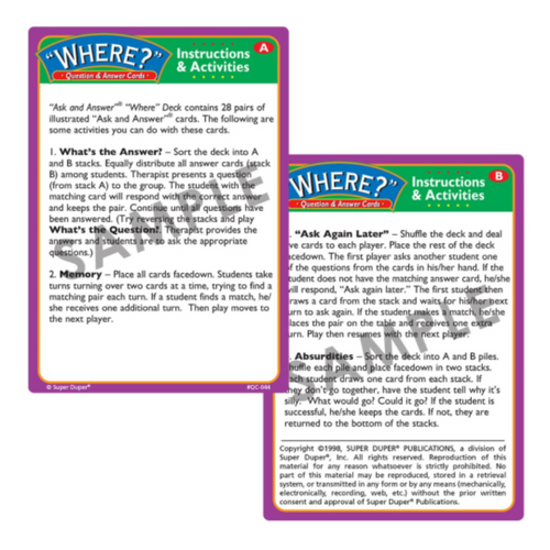 Ask and Answer Wh Question Set - National Autism Resources