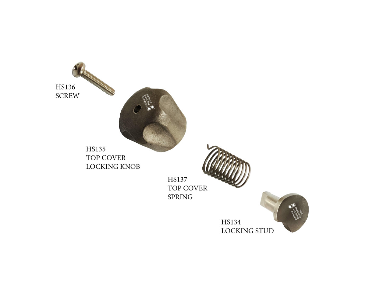 Top Cover Locking Hardware Kit Fitting Hobart Slicers 2612, 2712, 2812 ...