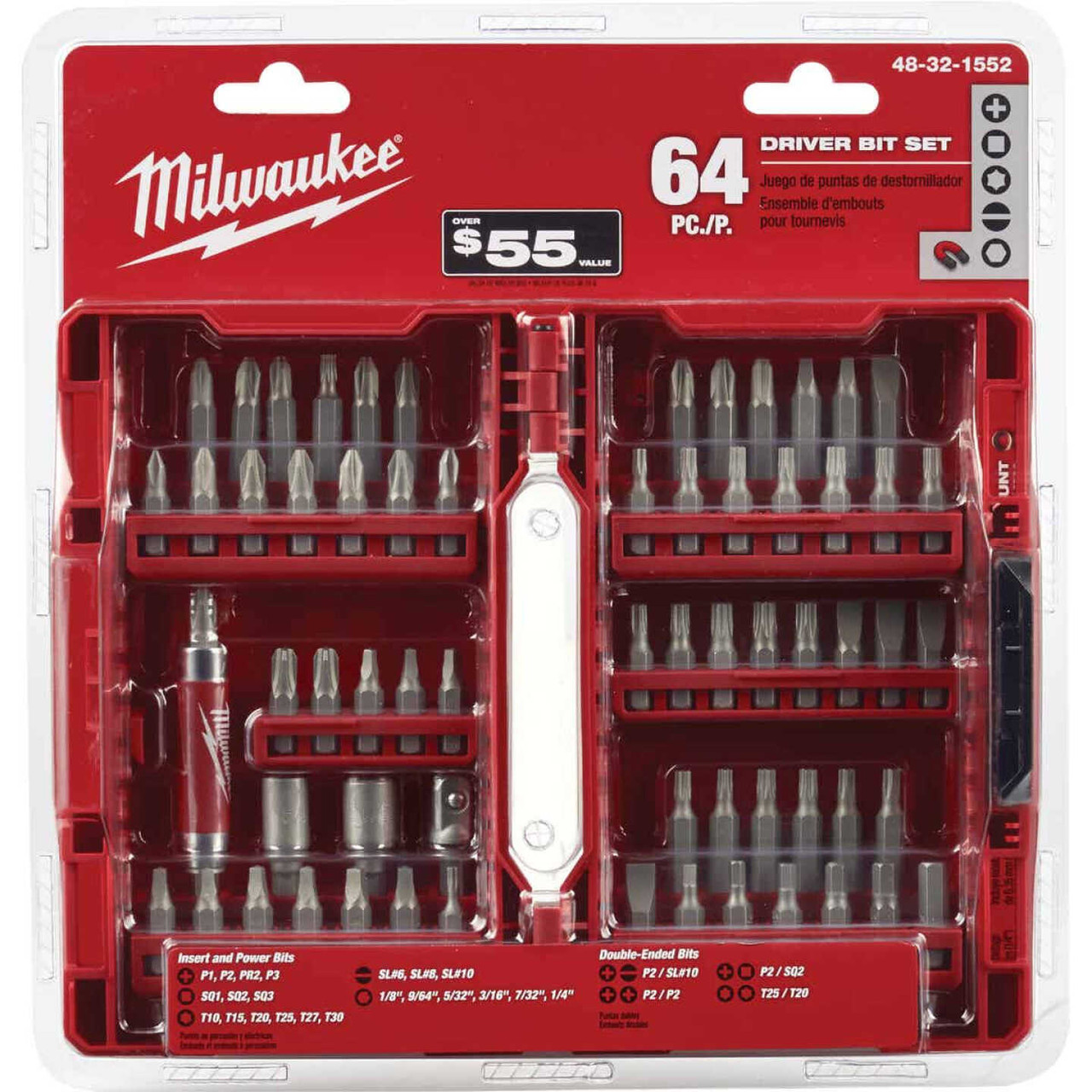 Milwaukee 64-Piece Standard Screwdriver Bit Set