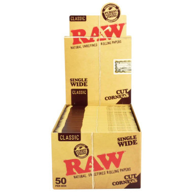 Raw Papercut Corner Single Wide with Window 50pcs - Prism Wholesale