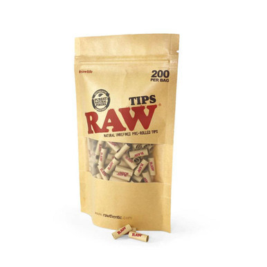 RAW Pre-Rolled Wide Tips 180-Pack - Rolling Papers - Prism Wholesale